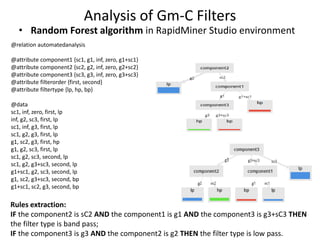 Analysis and Modelling of CMOS Gm-C Filters through Machine Learning | PPTX