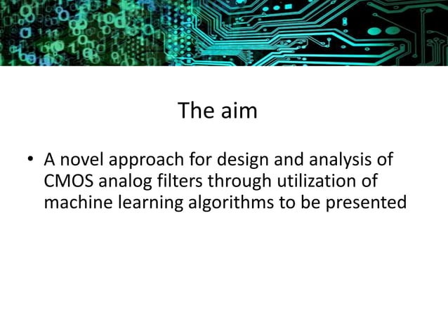 Analysis And Modelling Of Cmos Gm C Filters Through Machine Learning Ppt