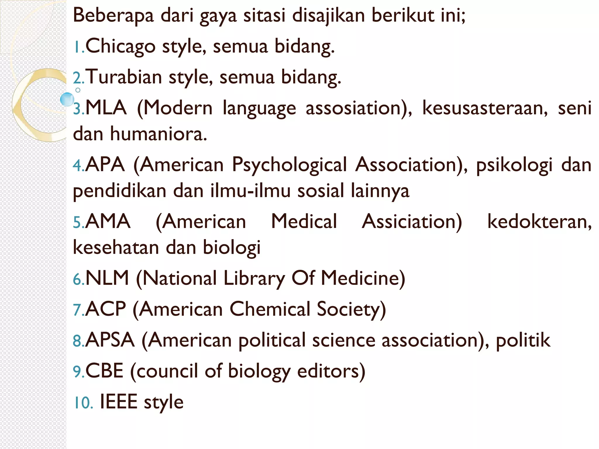 Analisis Sitasi Metode Penelitian | PPT