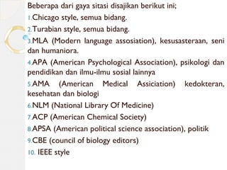 Analisis Sitasi Metode Penelitian | PPT