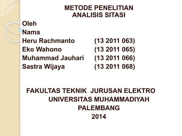 Presentation Analisis Sitasi | PPTX