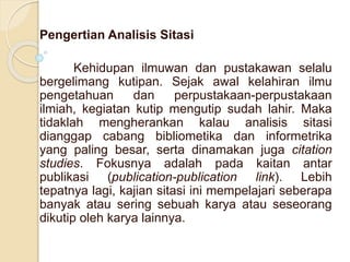 Presentation Analisis Sitasi | PPTX