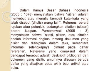 Presentation Analisis Sitasi | PPTX