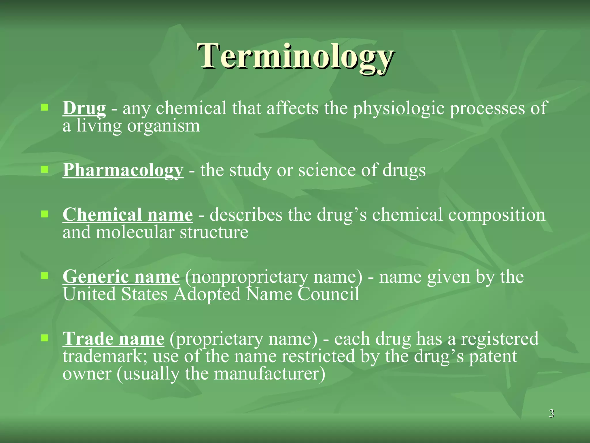 Presentation1 A Pharmacology | PPT