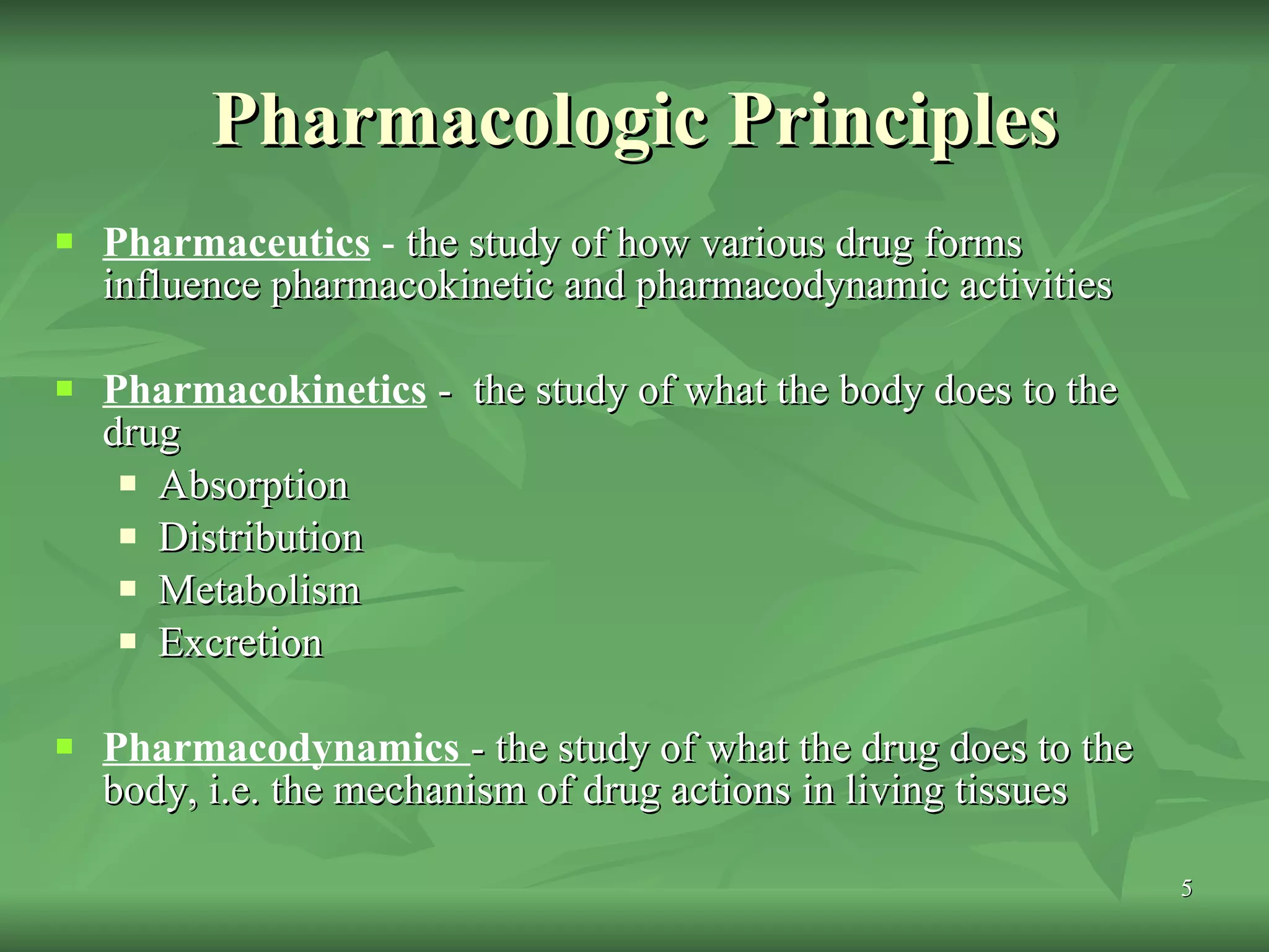 Presentation1 A Pharmacology | PPT