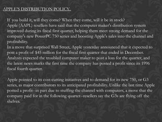 Apple Inc Marketin And Distribution Strategy | PPTX