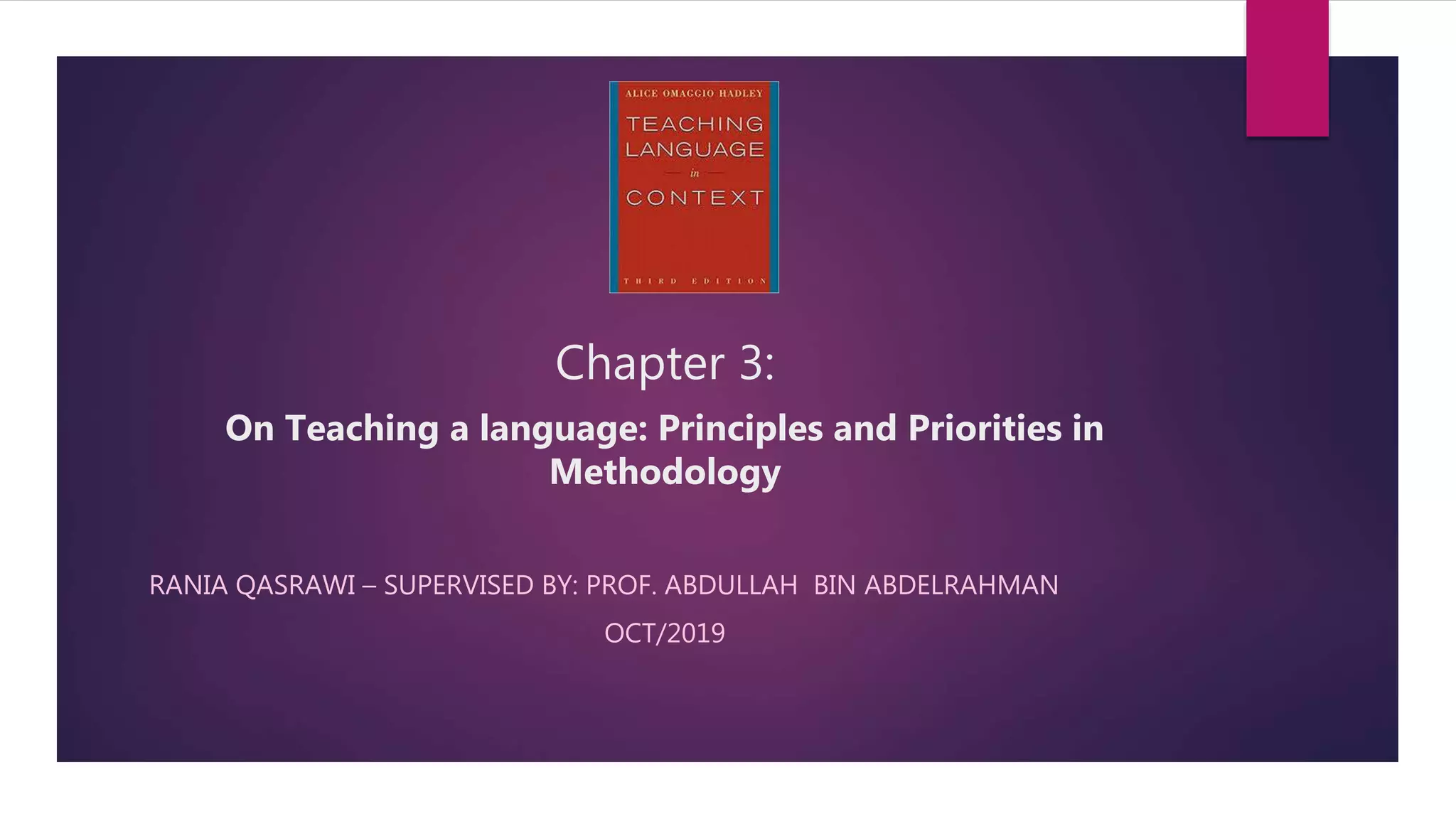 Presentation: Language Teaching Approaches | PPT