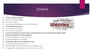 Presentation: Language Teaching Approaches | PPT