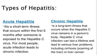 Hepatitis C virus , introduction, type ,pathogenesis, diagnosis ...
