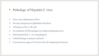 Hepatitis C virus , introduction, type ,pathogenesis, diagnosis ...