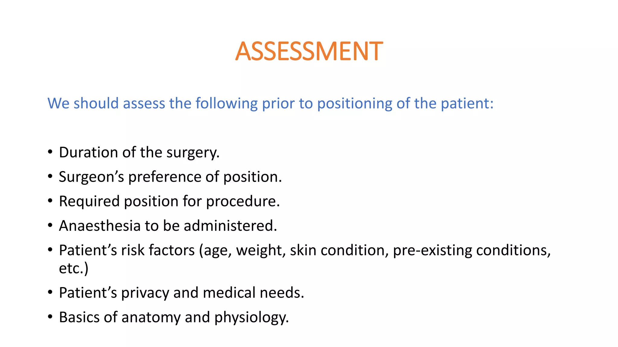 DIFFERENT PATIENT POSITIONING IN ANAESTHESIA | PPTX
