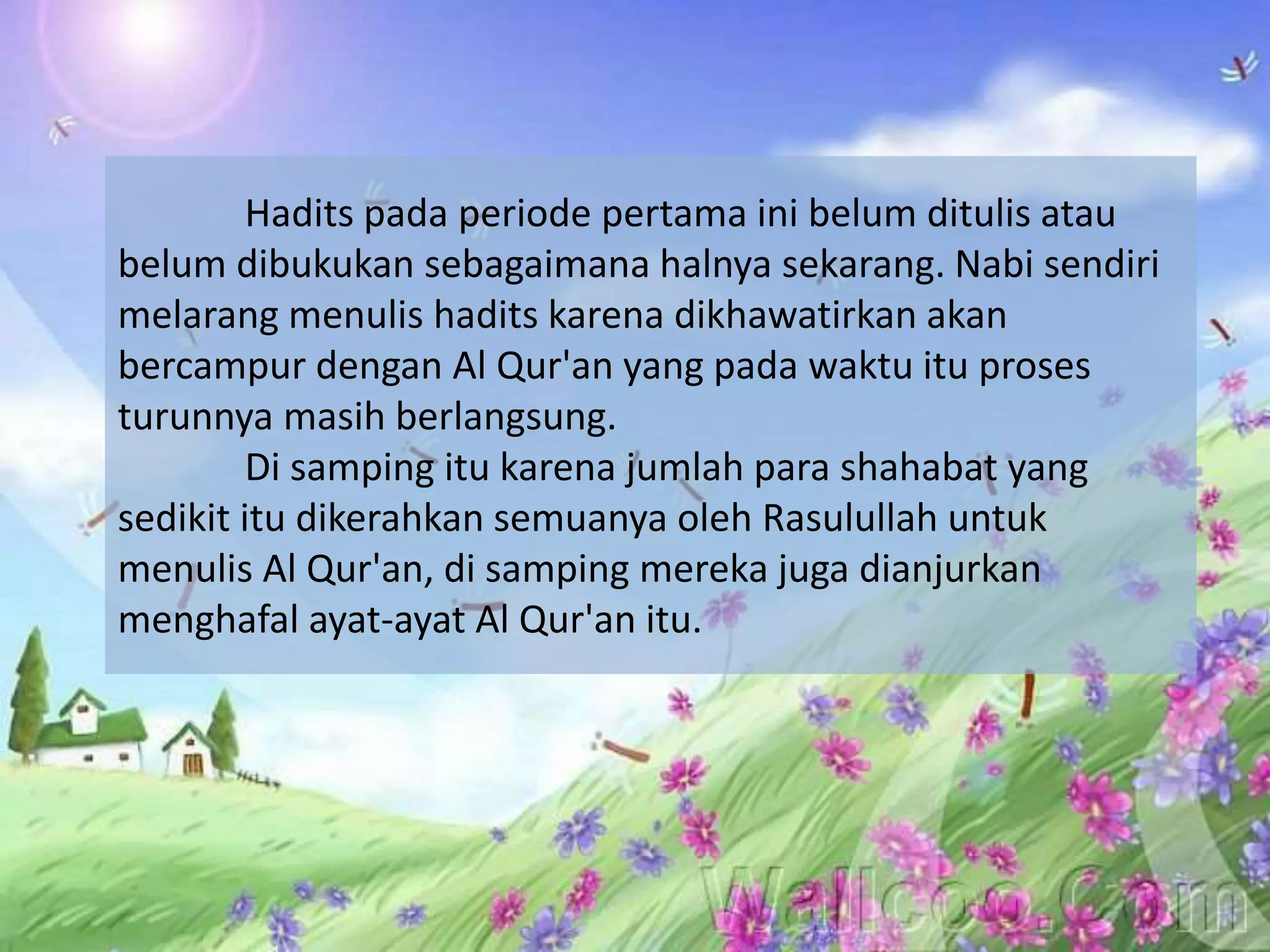 PERKEMBANGAN HADITS | PPTX