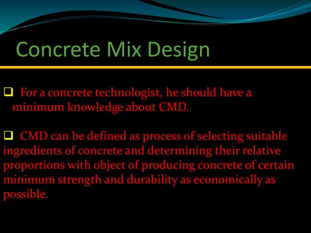 CONCRETE TECHNOLOGY PPT | PPTX