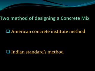 CONCRETE TECHNOLOGY PPT | PPTX