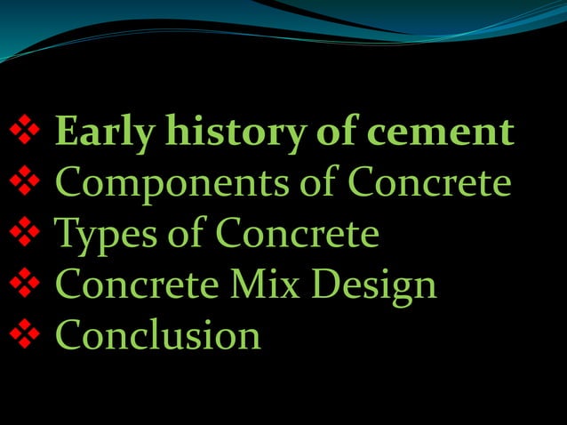 CONCRETE TECHNOLOGY PPT | PPTX