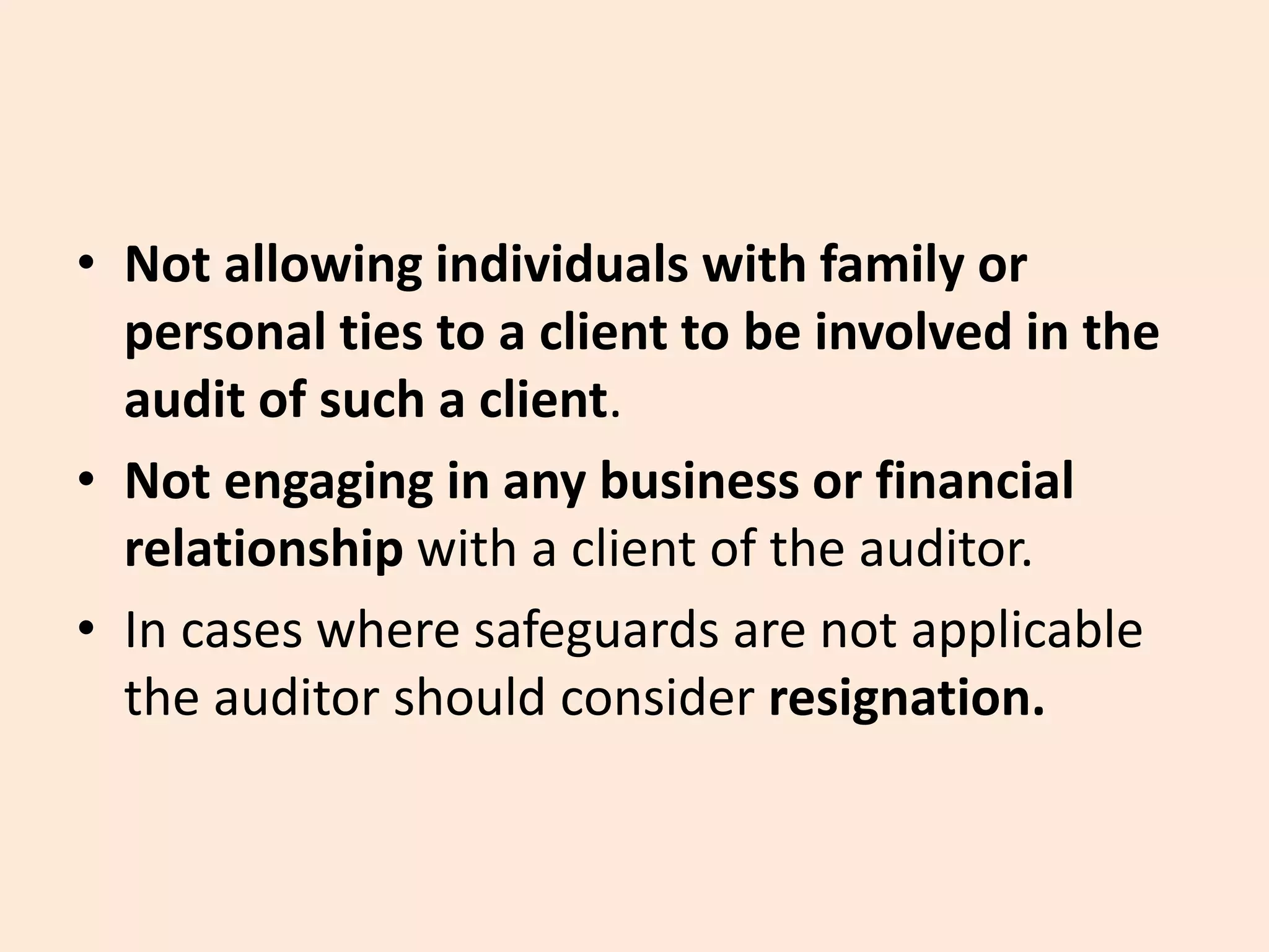 Independence in auditing | PPTX