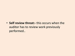 Independence in auditing | PPTX