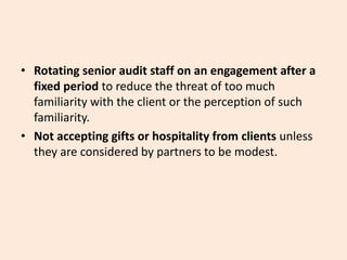 Independence in auditing | PPTX