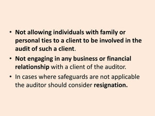 Independence in auditing | PPTX