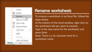 ICT: SPREADSHEETS (MICROSOFT EXCEL) | PPTX