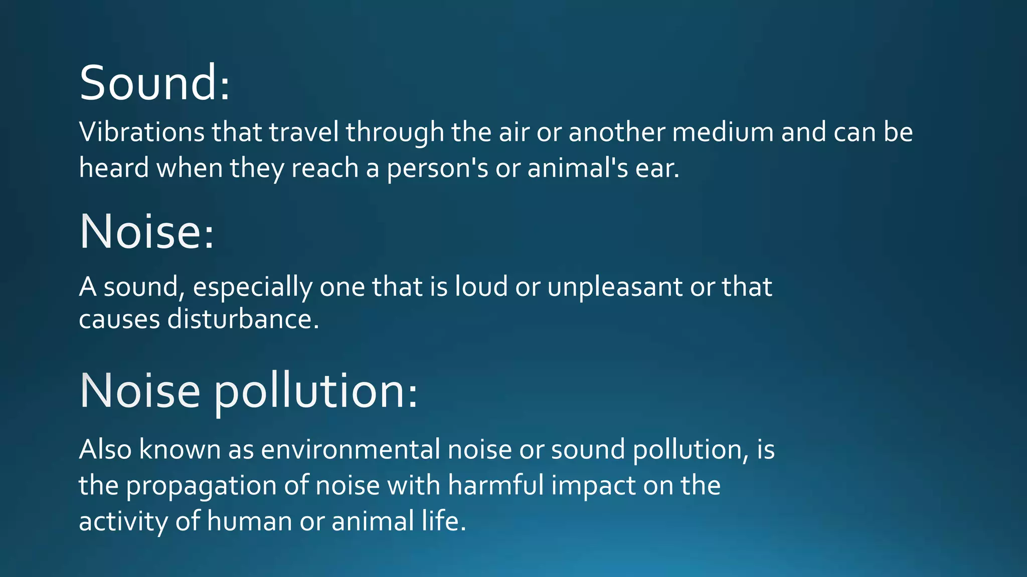 Noise pollution | PPTX