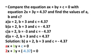 MATHS - Linear equation in two variable (Class - X) Maharashtra Board | PPT