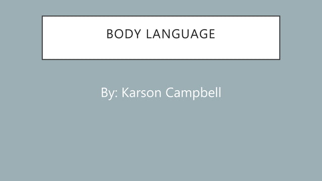 Body Language | PPT