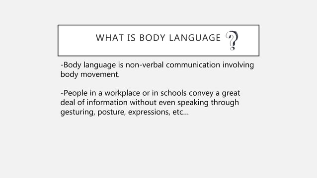 Body Language | PPT