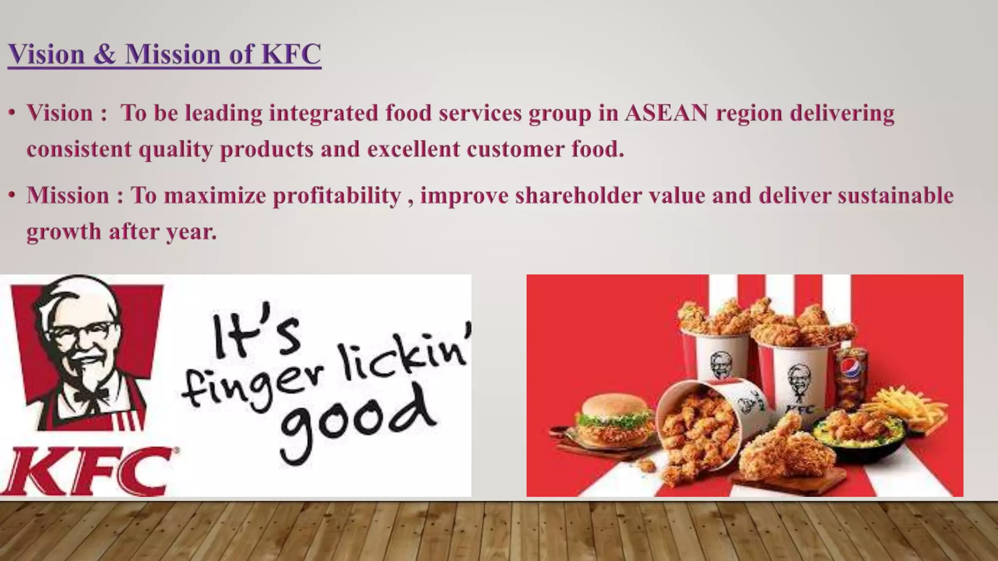 Management principal used in KFC ppt | PPTX