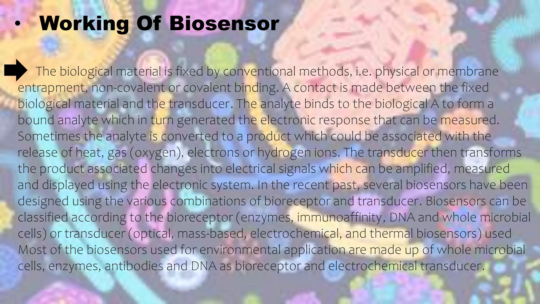 BIOSENSORS FOR ENVIRONMENTAL MONITORING | PPTX