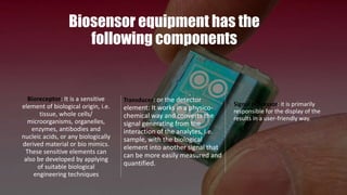 BIOSENSORS FOR ENVIRONMENTAL MONITORING | PPTX