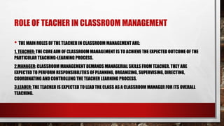 Classroom management in communication and technology | PPTX