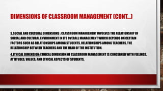 Classroom management in communication and technology | PPTX