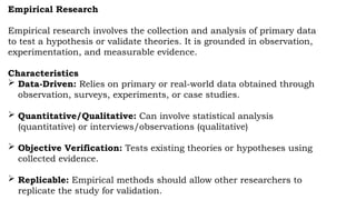 Types of Research, Exploratory Research, Descriptive research ...