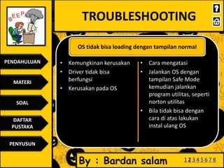 TROUBLESHOOTING pada PC | PPTX