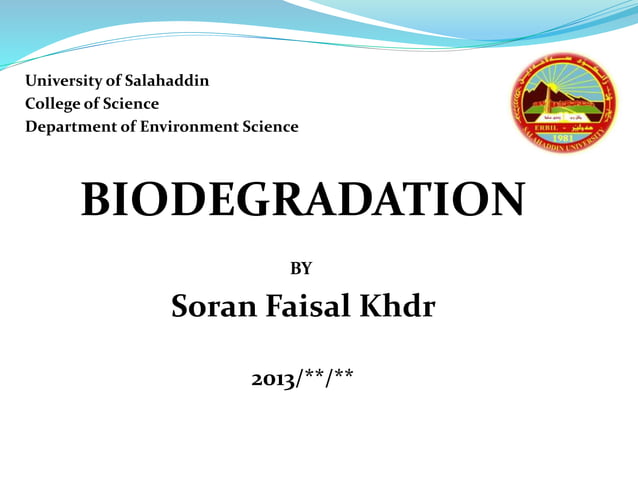 BIODEGRADATION | PPTX