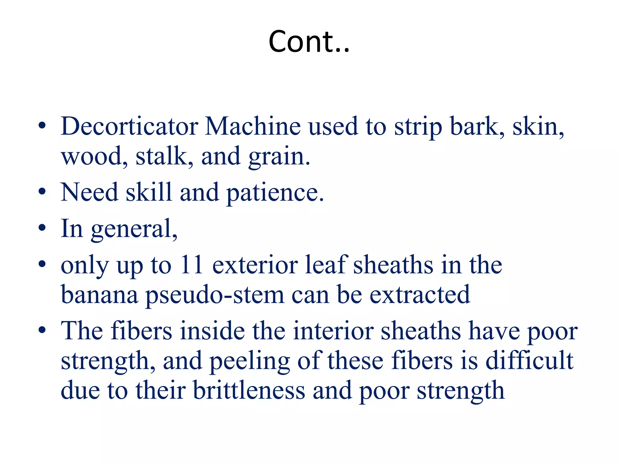 banana fiber production | PDF