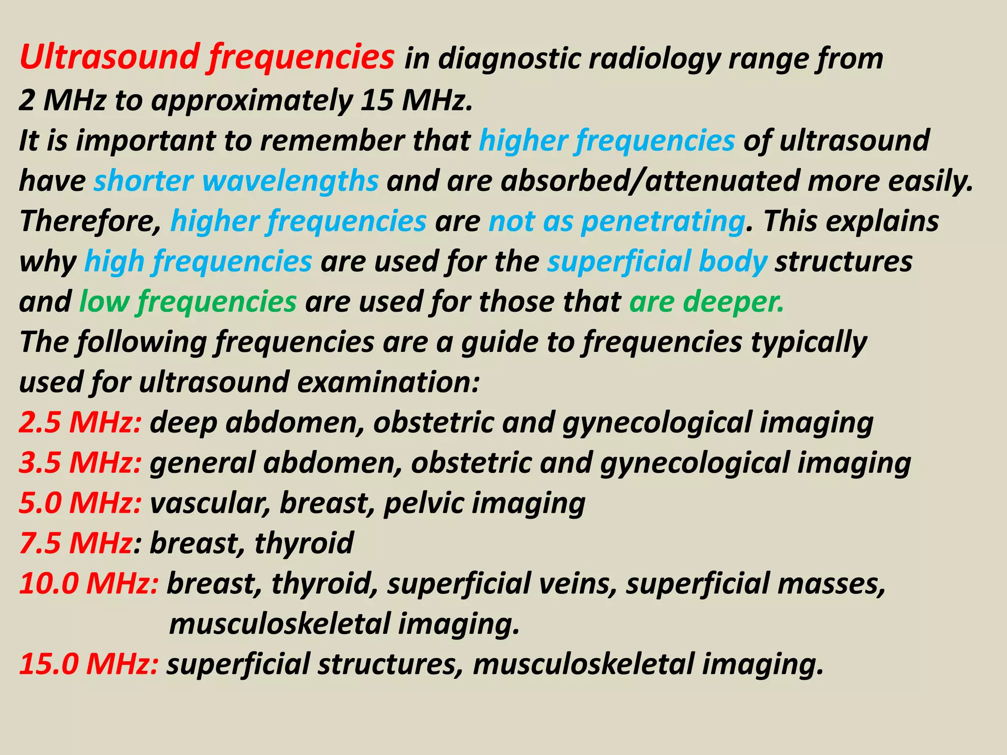 Presentation1, basic principle of ultrasound. | PPTX