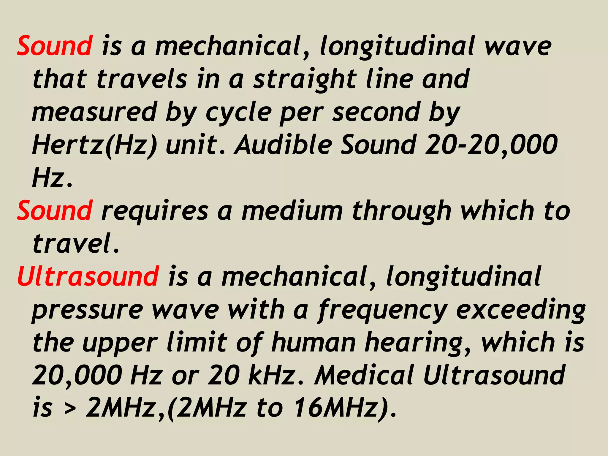 Presentation1, basic principle of ultrasound. | PPTX