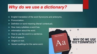 What is a Dictionary | PPTX