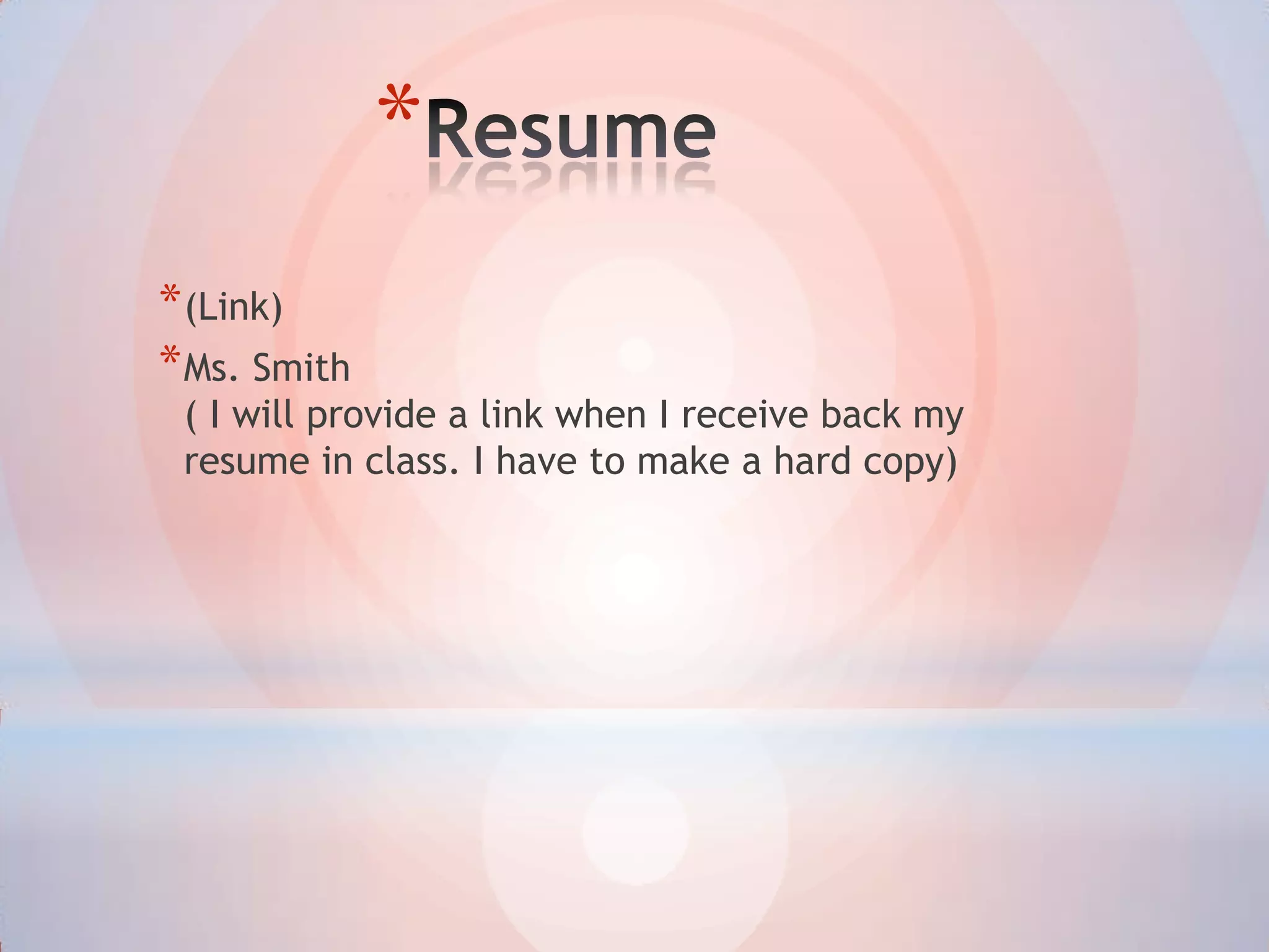Non-Traditional Resume | PPTX