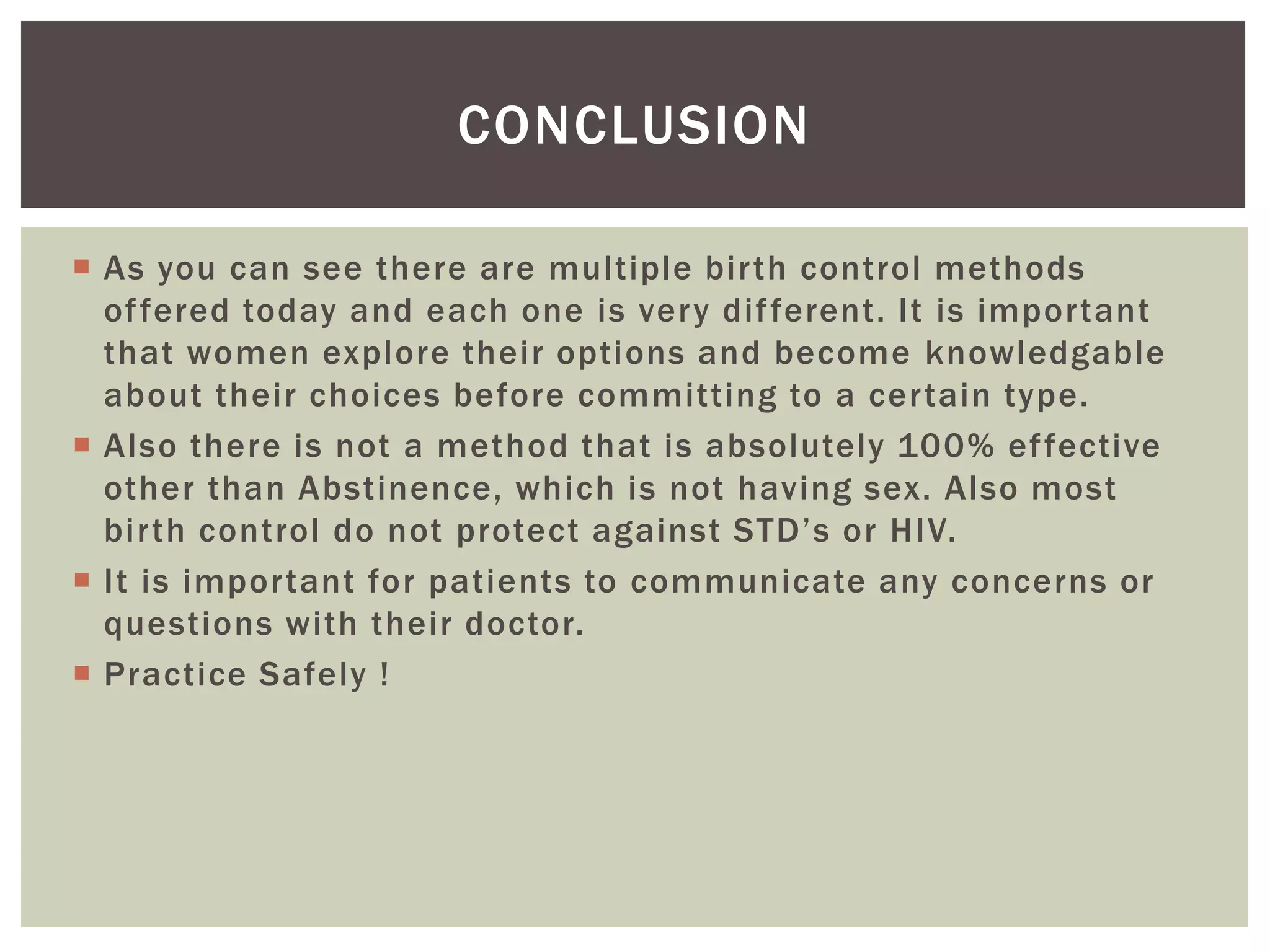 Presentation1 birth control | PPT