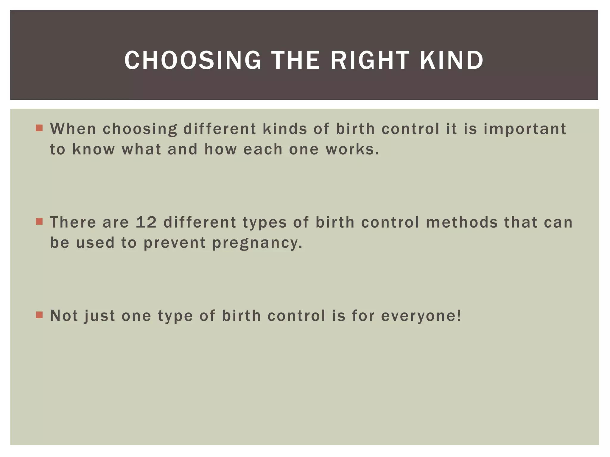 Presentation1 birth control | PPT
