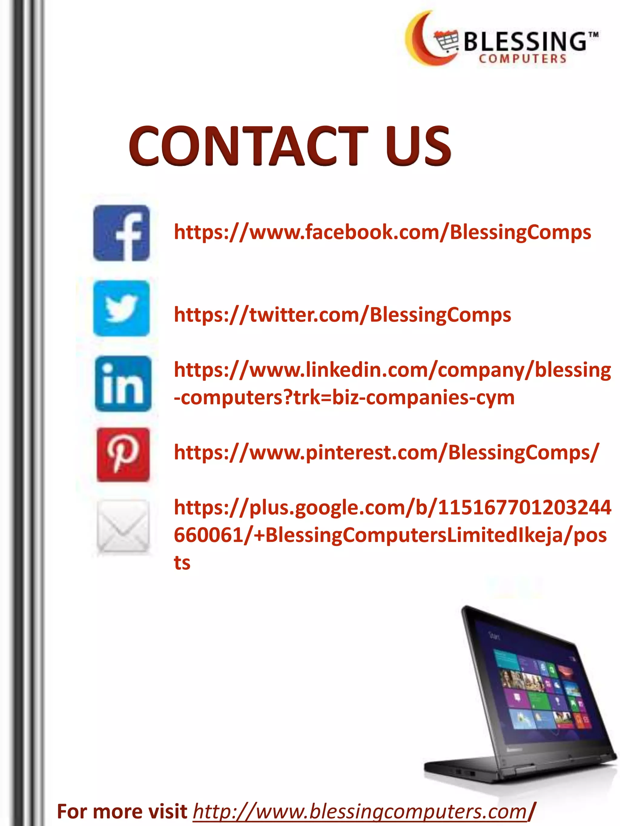 Notebook Computers - Blessing Computers Limited | PPTX