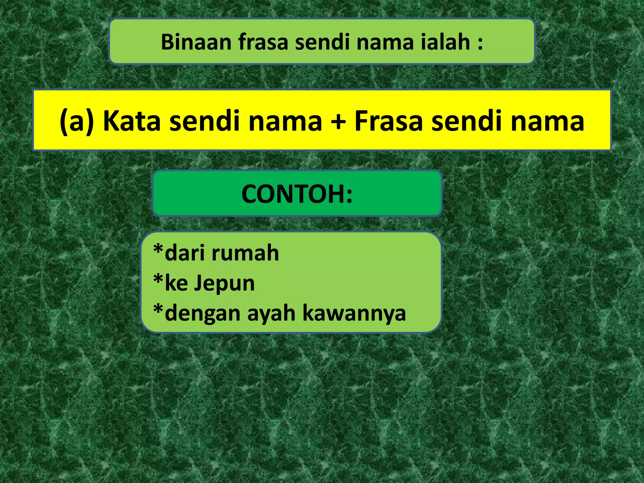 Bahasa melayu penggal 2: Frasa adjektif dan frasa sendi nama | PPTX
