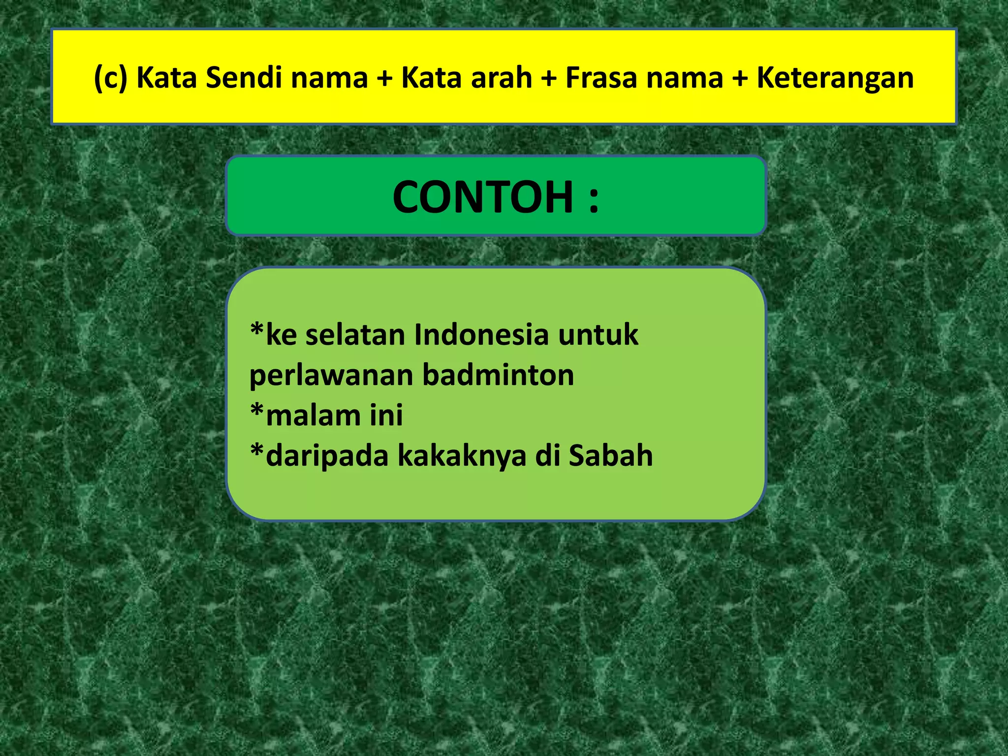 Bahasa melayu penggal 2: Frasa adjektif dan frasa sendi nama | PPTX