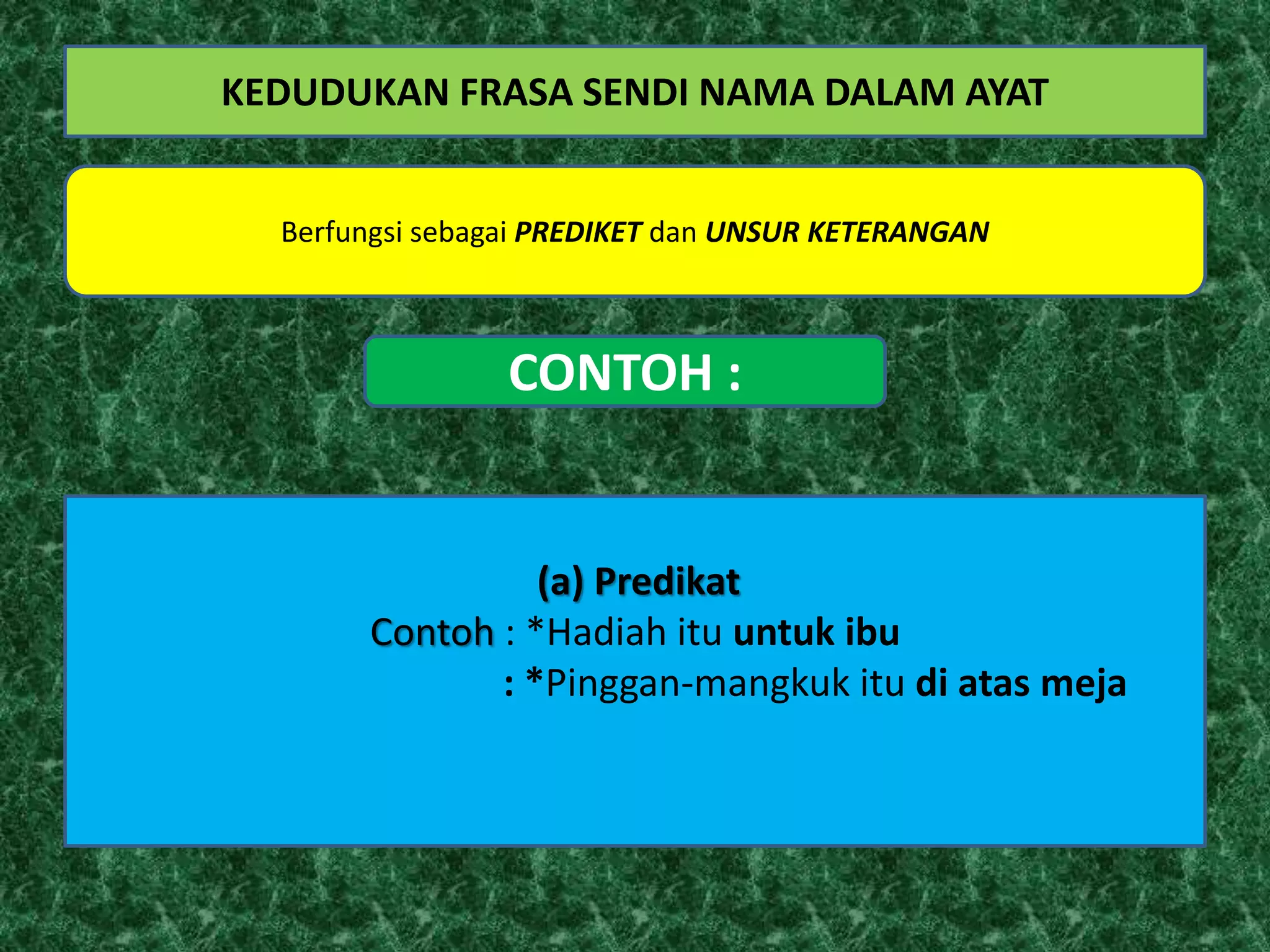 Bahasa melayu penggal 2: Frasa adjektif dan frasa sendi nama | PPTX