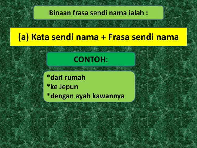 Bahasa melayu penggal 2: Frasa adjektif dan frasa sendi nama | PPTX