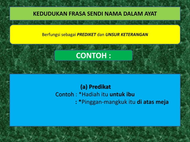 Bahasa melayu penggal 2: Frasa adjektif dan frasa sendi nama | PPTX