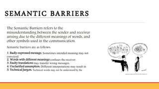 Presentation on barriers of communication | PPTX